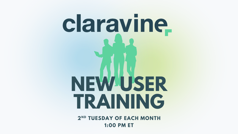 Claravine New User Training 12.9